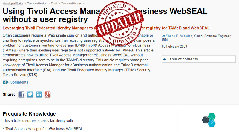 ISAM for Web without a User Registry – New and Improved – Philip Nye